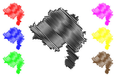 Shi yomi district arunachal pradesh state Vector Image