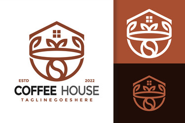 Home coffee logo design brand identity logos Vector Image