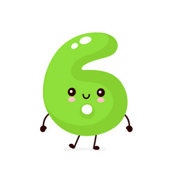 Cute Smiling Happy Number 2 Royalty Free Vector Image