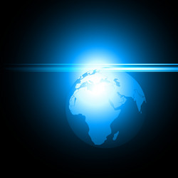 Blue earth design Royalty Free Vector Image - VectorStock