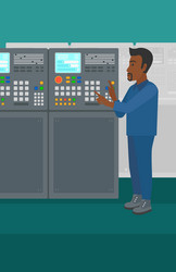 Engineer Standing Near Control Panel Vector Images (69)