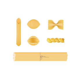 Realistic Twisted Spaghetti Pasta Vector Images (41)