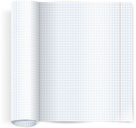 Exercise book paper page with lines Royalty Free Vector