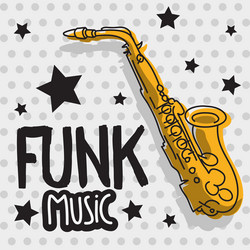 Funk music lettering type design image Royalty Free Vector