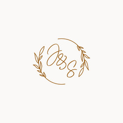 Js initial wedding monogram logo Royalty Free Vector Image