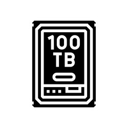 100 terabyte hard drive future technology color Vector Image