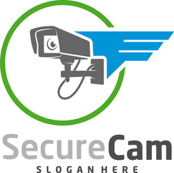 Cctv camera logo design template concept Vector Image