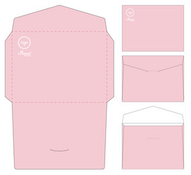 Die Cut Pocket Envelope Template Vector Images (over 210)
