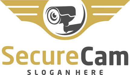 Cctv camera logo design template concept Vector Image