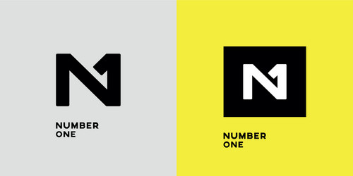 Number one logo logo 1 template Royalty Free Vector Image