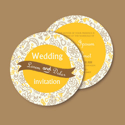 Round vintage invitation Royalty Free Vector Image