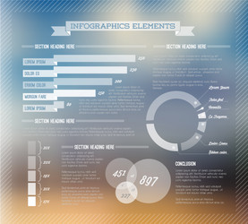 Transparent set of infographic elements Royalty Free Vector