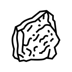 Basalt stone rock line icon Royalty Free Vector Image