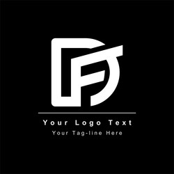 Df logo initial design abstract icon Royalty Free Vector