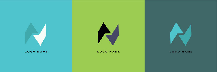 Abstract n letter line art Royalty Free Vector Image