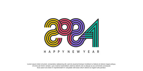 2024 logo design with creative unique style Vector Image