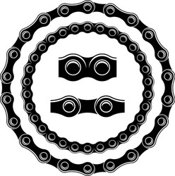 Bicycle chain seamless silhouettes Royalty Free Vector Image