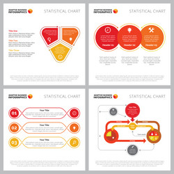 Creative charts set for statistical report web Vector Image