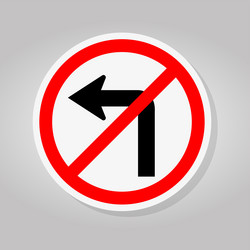 Do not turn right traffic sign Royalty Free Vector Image