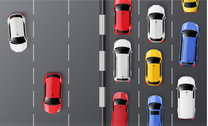 Car bird view aerial icon above Royalty Free Vector Image
