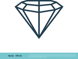 Diamond line art icon logo template design eps 10 Vector Image