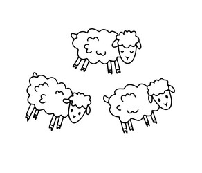 Lamb Clipart Black And White