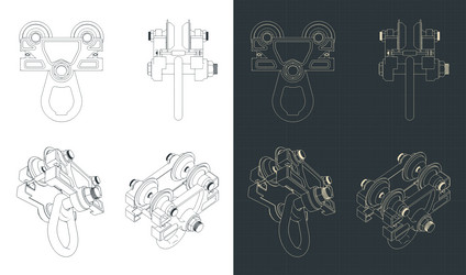 Overhead crane lifting industrial materials Vector Image