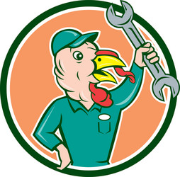 Mechanic number zero isolated on the mascot Vector Image