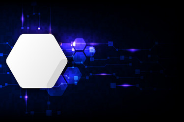 Abstract blue hexagon luxury background digital Vector Image
