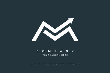 Initial letter mp logo design template Royalty Free Vector