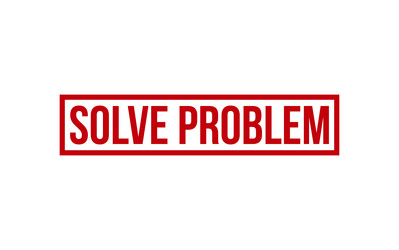 Solve problem rubber stamp seal Royalty Free Vector Image