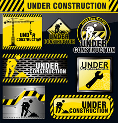 Under construction sign Royalty Free Vector Image