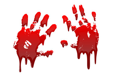 Blood drip 3d halloween bloodstain isolated white Vector Image