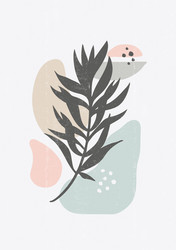 Botanical print boho minimalist printable wall art