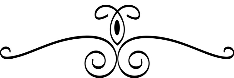 Elegant divider with floral forms icon Royalty Free Vector