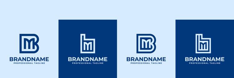 Simple mb monogram logo suitable for any business Vector Image