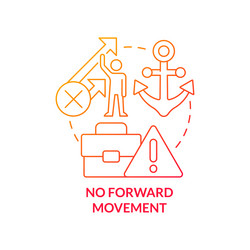 No forward movement concept icon Royalty Free Vector Image