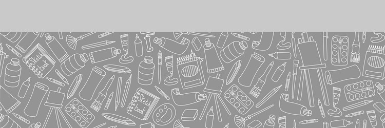 Art supplies seamless pattern Royalty Free Vector Image