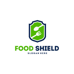 Food guard logo template shield logo designs Vector Image