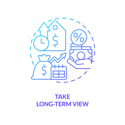 Take long term view concept icon Royalty Free Vector Image