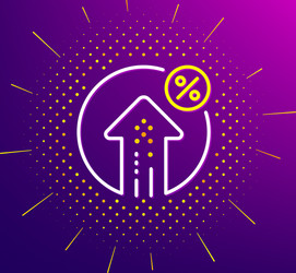 Loan percent growth chart line icon discount sign Vector Image