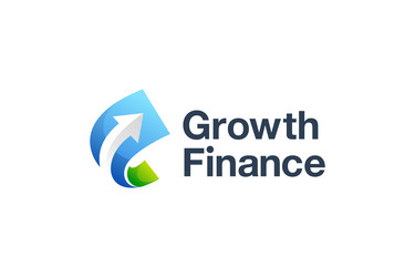Financial growth logo design Royalty Free Vector Image