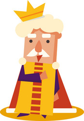 King cartoon emotion set Royalty Free Vector Image