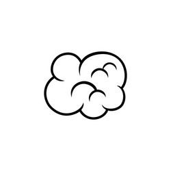Line art cloud design element silhouette Vector Image