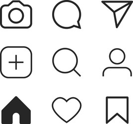 Simple social media icon set Royalty Free Vector Image
