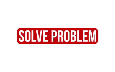 Solve problem rubber stamp seal Royalty Free Vector Image