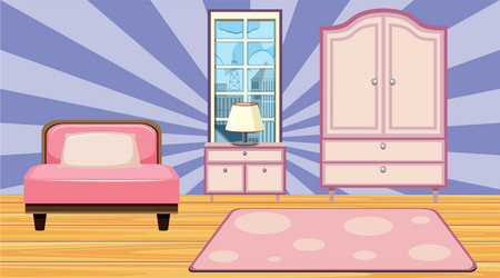 Empty inside pink room Royalty Free Vector Image