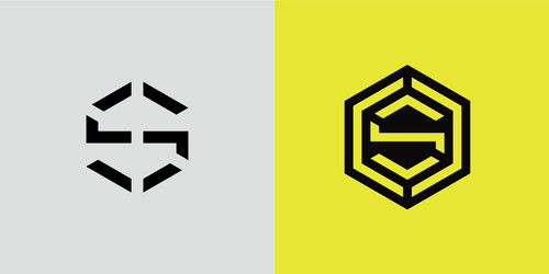 Geometric letter s logo Royalty Free Vector Image