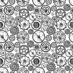 Template with different gears Royalty Free Vector Image