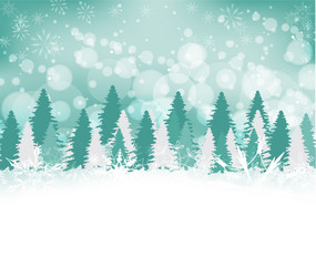 Seamless long banner with christmas trees forest Vector Image